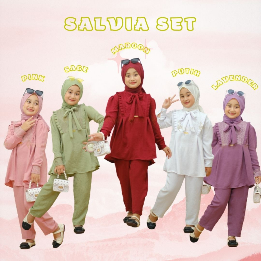 Jual Salvia Set Setelan Anak Perempuan Setcel Anak Perempun Stelan ...