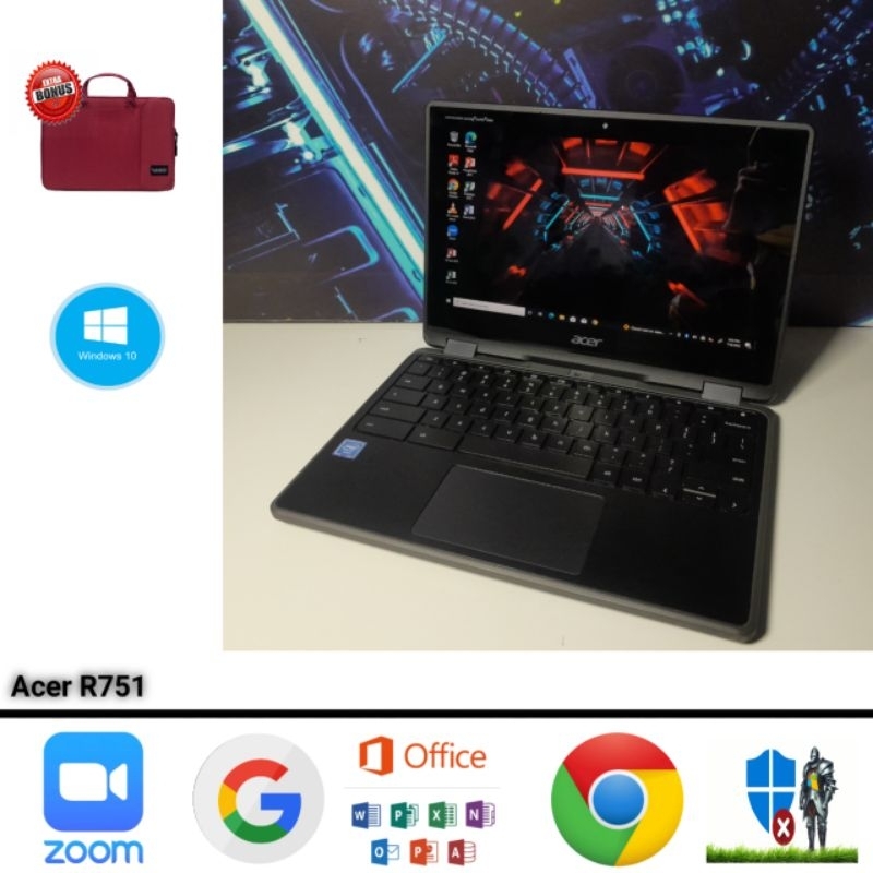 Jual Laptop Acer R751 Intel N3450 Ram 4GB SSD 32+128 SdCard Touchscreen ...
