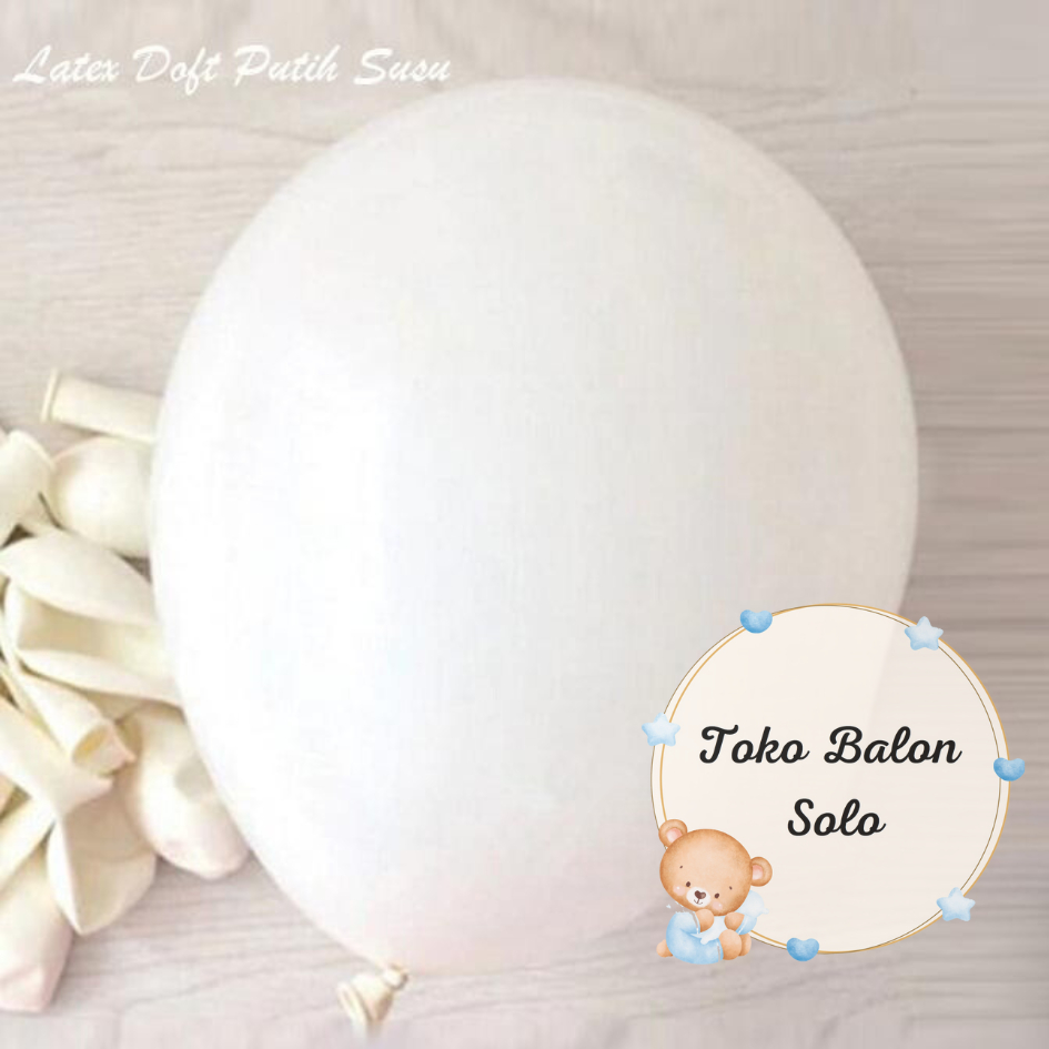 Jual Balon Latek Putih doft / toko balon solo / balon solo / balon doft ...