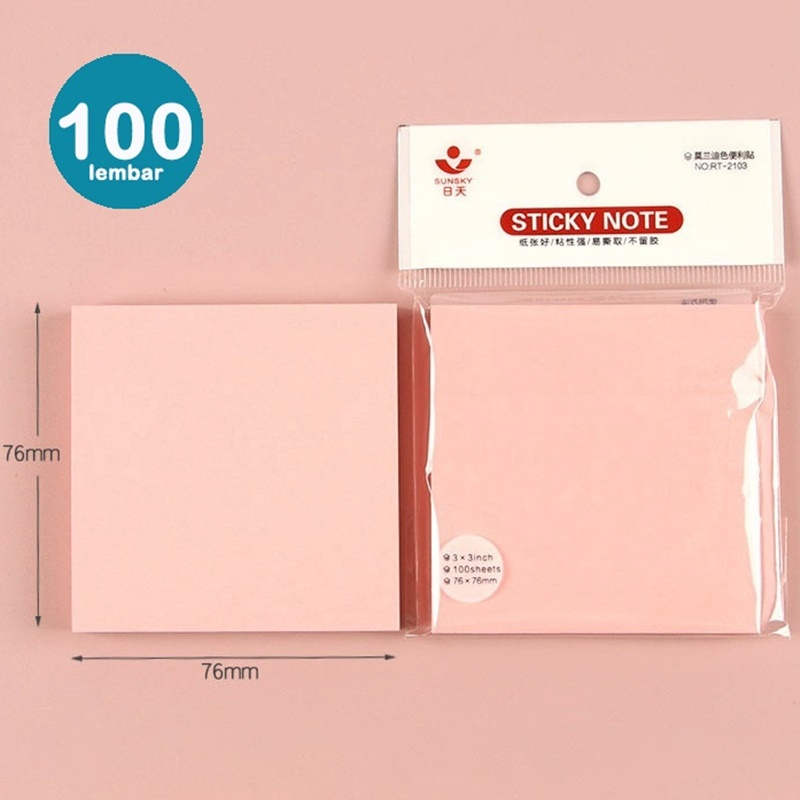 Jual 100 Lembar Sticky Note Pastel Polos Memo Tempel Kertas Memo Polos ... Jual 100 Lembar Sticky Note Pastel Polos Memo Tempel Kertas Memo Polos ...