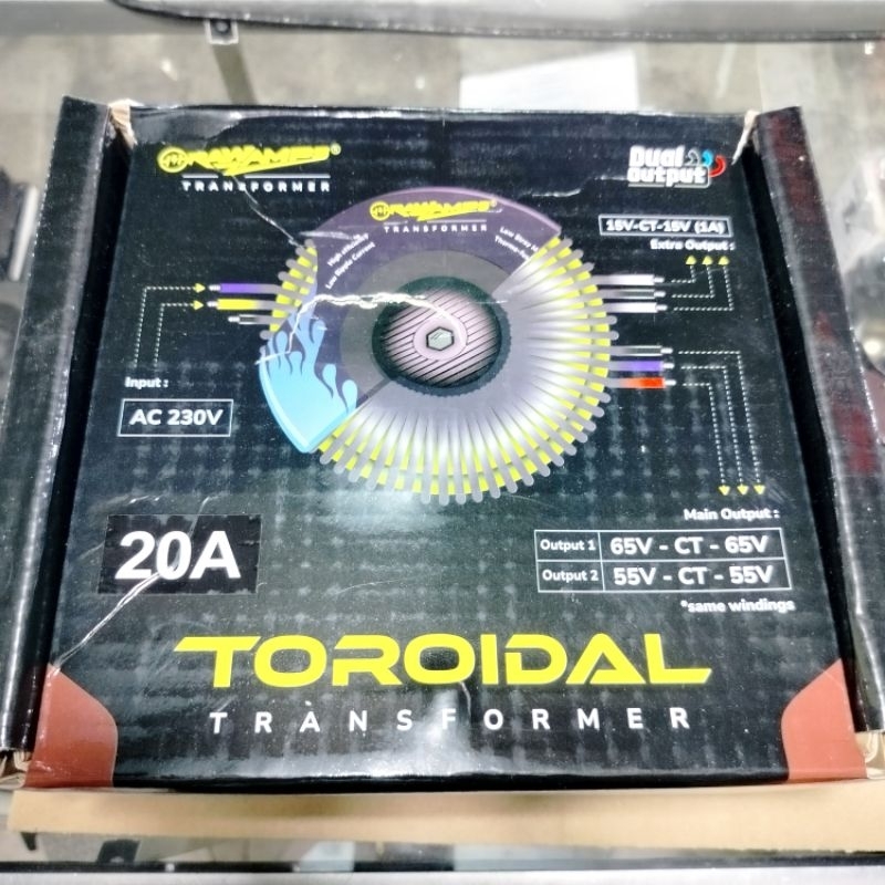 Jual Trafo Donat/Toroid RAW Transformer 20A CT 65V | Shopee Indonesia