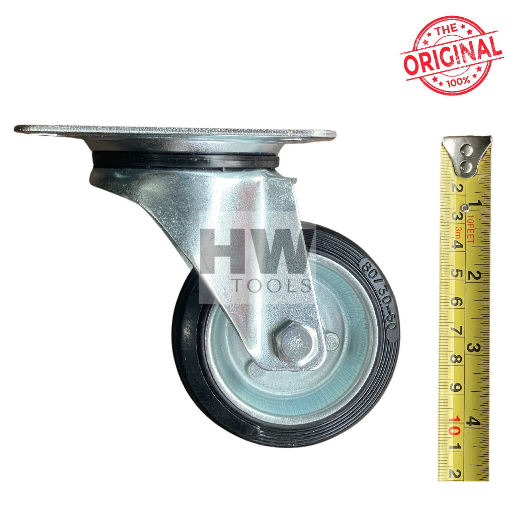 Jual Roda Troli Karet Hidup 3 Inch Kastor Etalase Trolley Rubber Castor ...