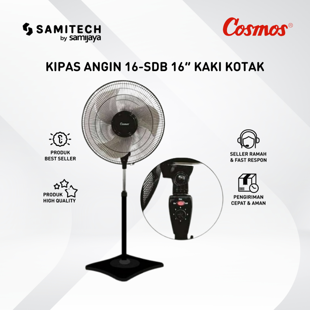 Jual KIPAS ANGIN BERDIRI - STAND FAN COSMOS 16SDB 16 SDB 16" BERGARANSI ...