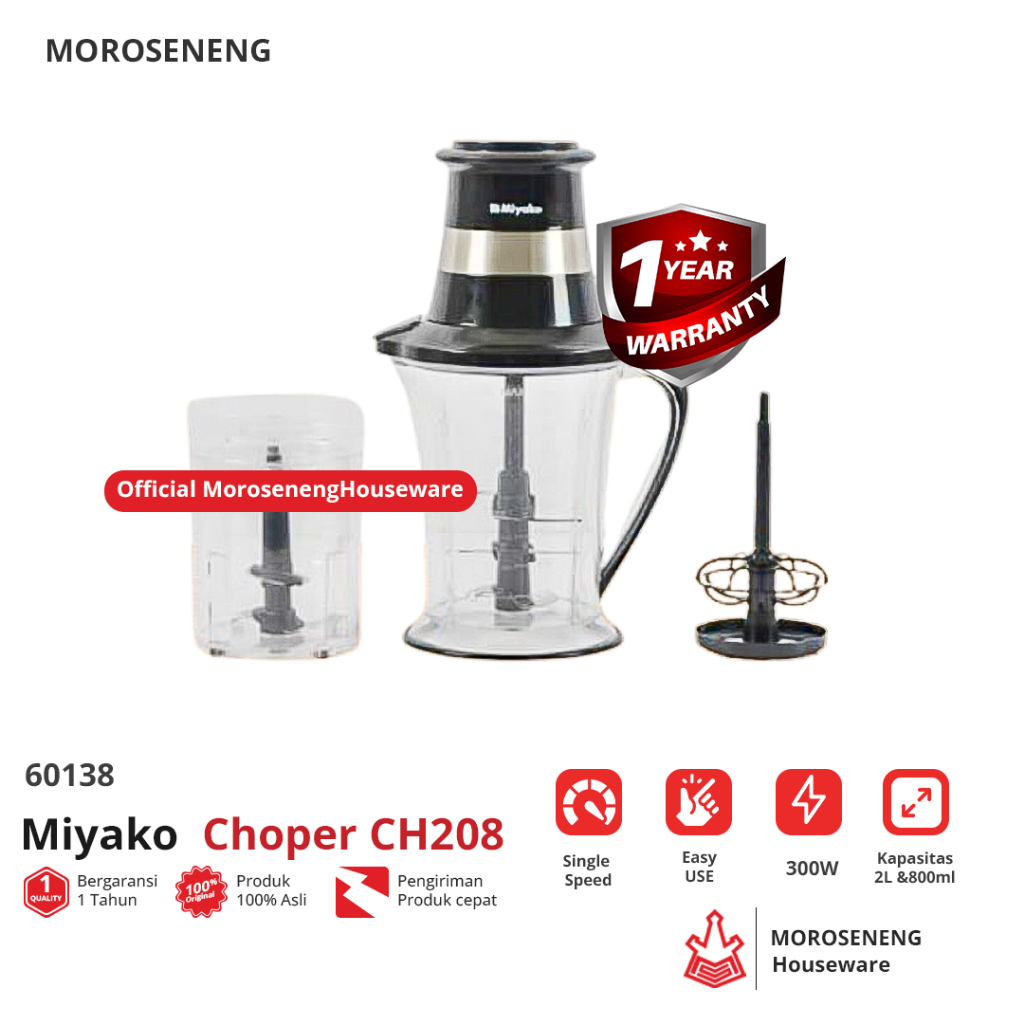 Jual Food Chopper Miyako CH 208 MA Garansi Resmi | Shopee Indonesia