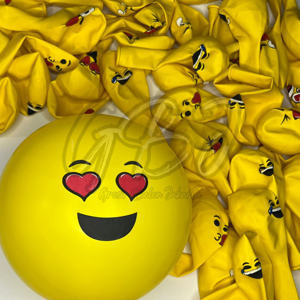 Jual (SATUAN) Balon Latex Karakter Emoticon TEBAL / Balon Emoji ...