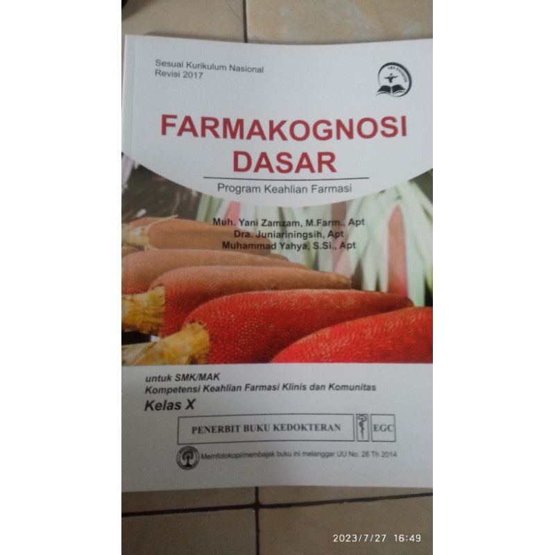 Jual Buku Farmakologi Dasar Program Keahlian Farmasi kls X | Shopee Indonesia