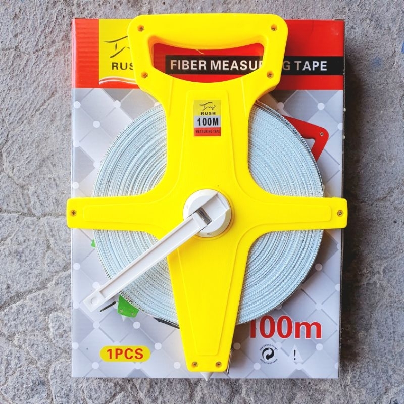 Jual Meteran Tanah Tancap Roll Gulung Fiber 100 Meter 100m RUSH HPP | Shopee Indonesia