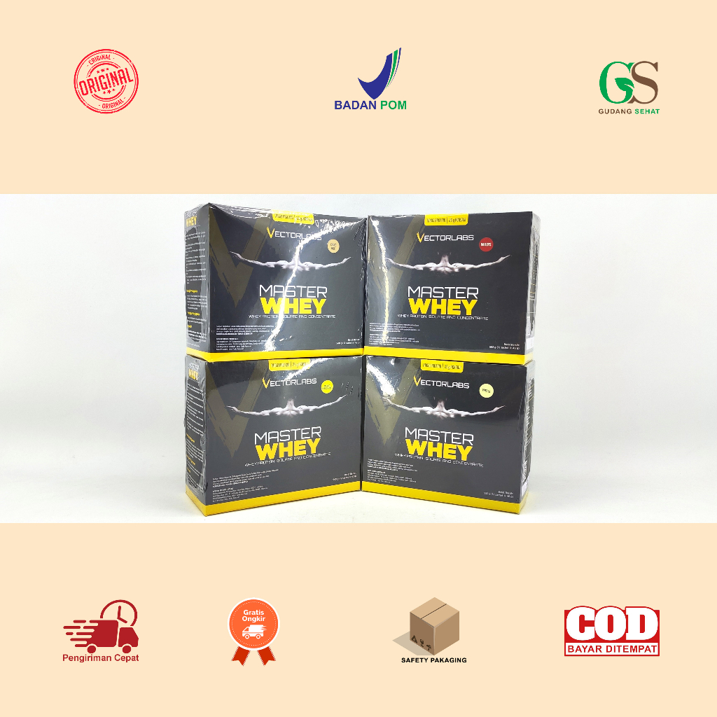 Jual Manado Vectorlabs Master Whey 12 Sachet Whey Protein | Shopee Indonesia