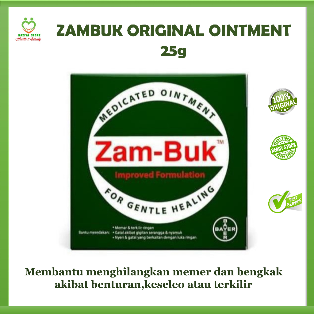 Jual ZAMBUK 25 GRAM MEDICATED OINTMENT 25g FOR GENTLE HEALING ZAM-BUK ...