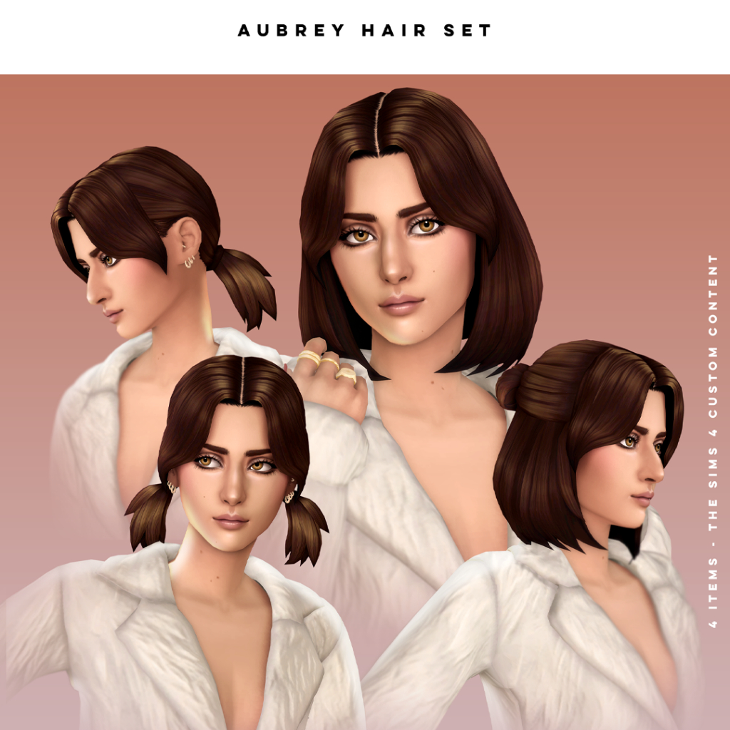 Jual Aubrey Hair Set - CC / Custom Content The Sims 4 | Shopee Indonesia