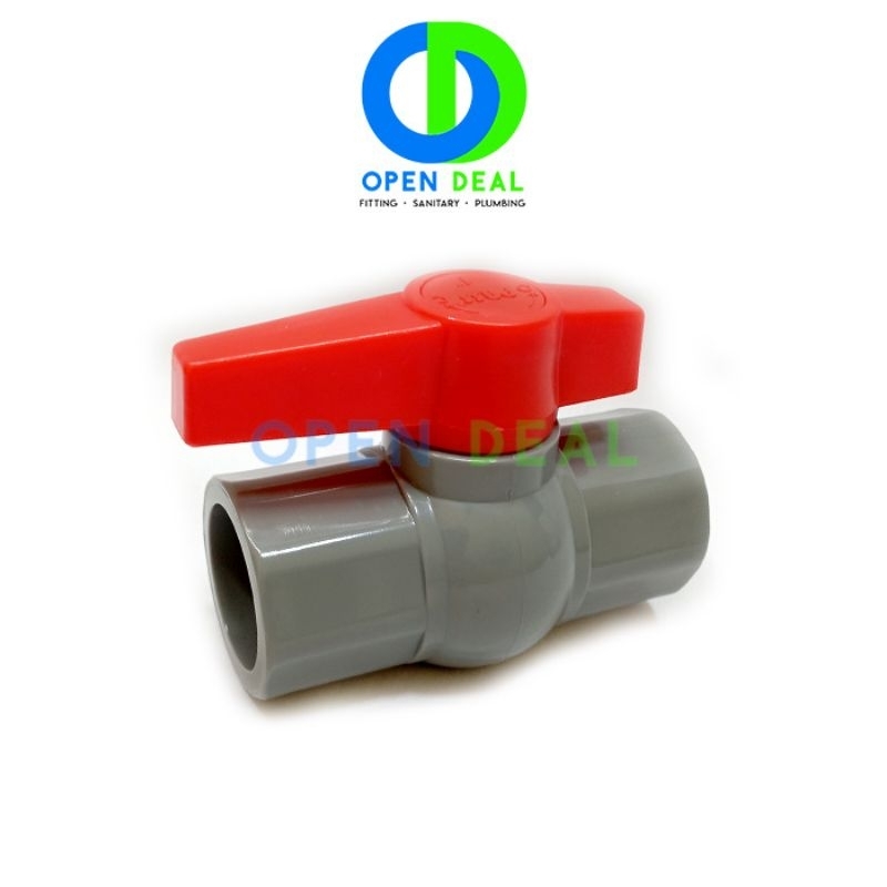 Jual Stop Kran PVC 1" PASS / Ball Valve pvc 1 in inch Polos (Tanpa Drat) / Kran | Shopee Indonesia