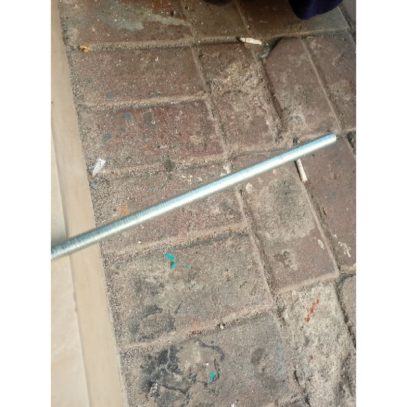 Jual besi as drat long drat M12 panjang 1m putih galvanis drat halus ...