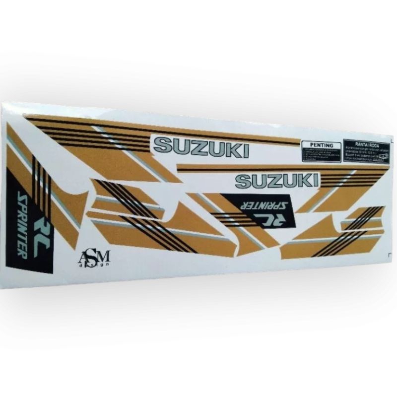 Jual Sticker striping motor suzuki rc sprinter RC SPRINTER gold emas ...