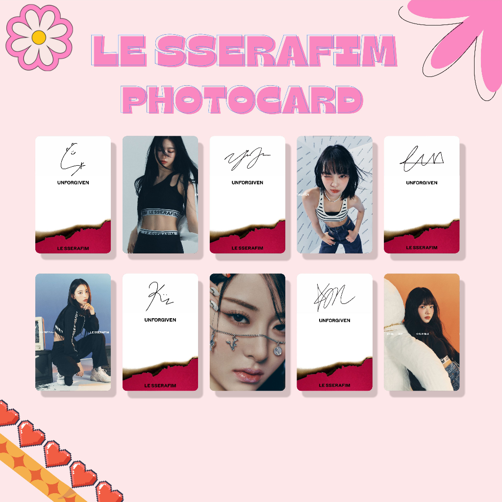 Jual PHOTOCARD LE SSERAFIM PHOTOCARD IDOL (ISI 5 PCS + LAMINASI 2 SISI ...