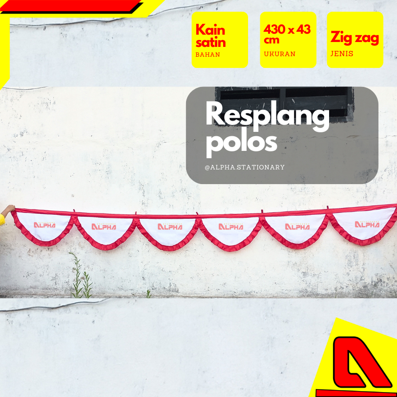 Jual DEKORASI HUT RI RESPLANG POLOS MERAH PUTIH | Shopee Indonesia