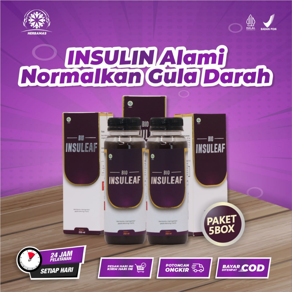 Jual Bio Insuleaf Insulin Alami Normal Gula Darah Obat Diabetes ...