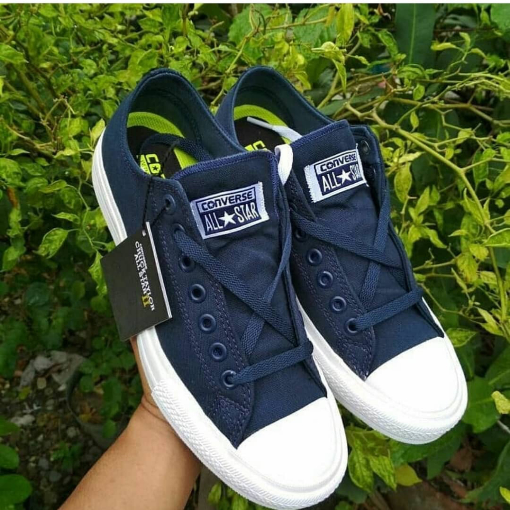 Jual Sepatu converse chuck taylor pendek warna navy murah | Shopee ...