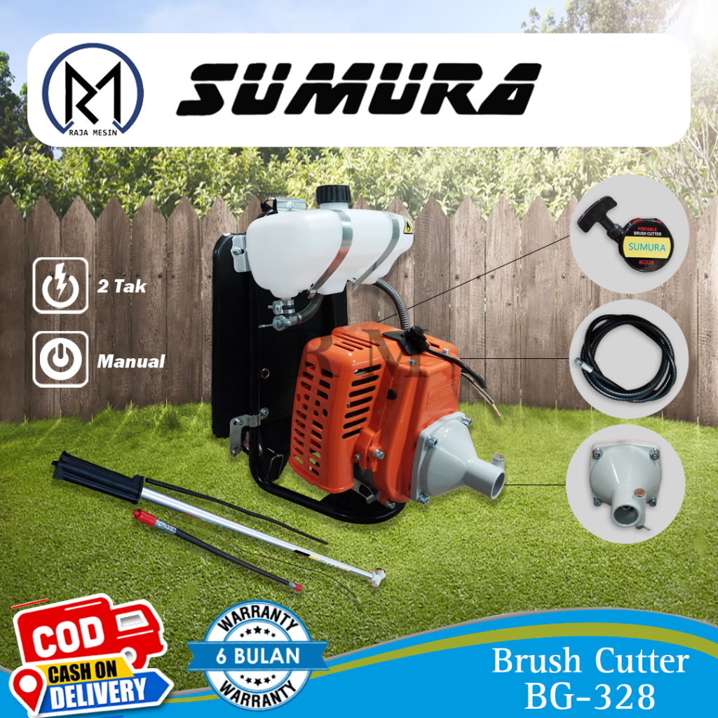 Jual Mesin Potong Rumput / Brush Cutter Tesla BG328T/ Sumura BG328 ...