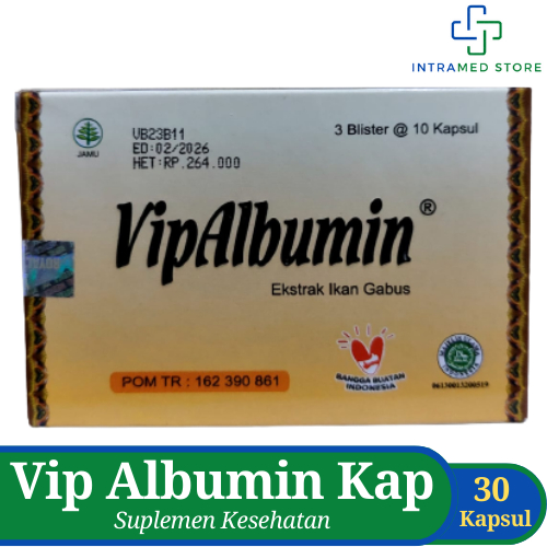 Jual VipAlbumin | VIP ALBUMIN ISI 30 Kapsul @ 500 Mg | Suplemen ...
