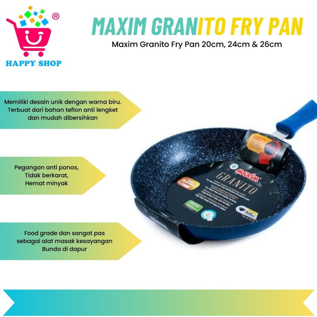 Jual Maxim Granito Fry Pan 20cm, 24cm & 26cm | Shopee Indonesia