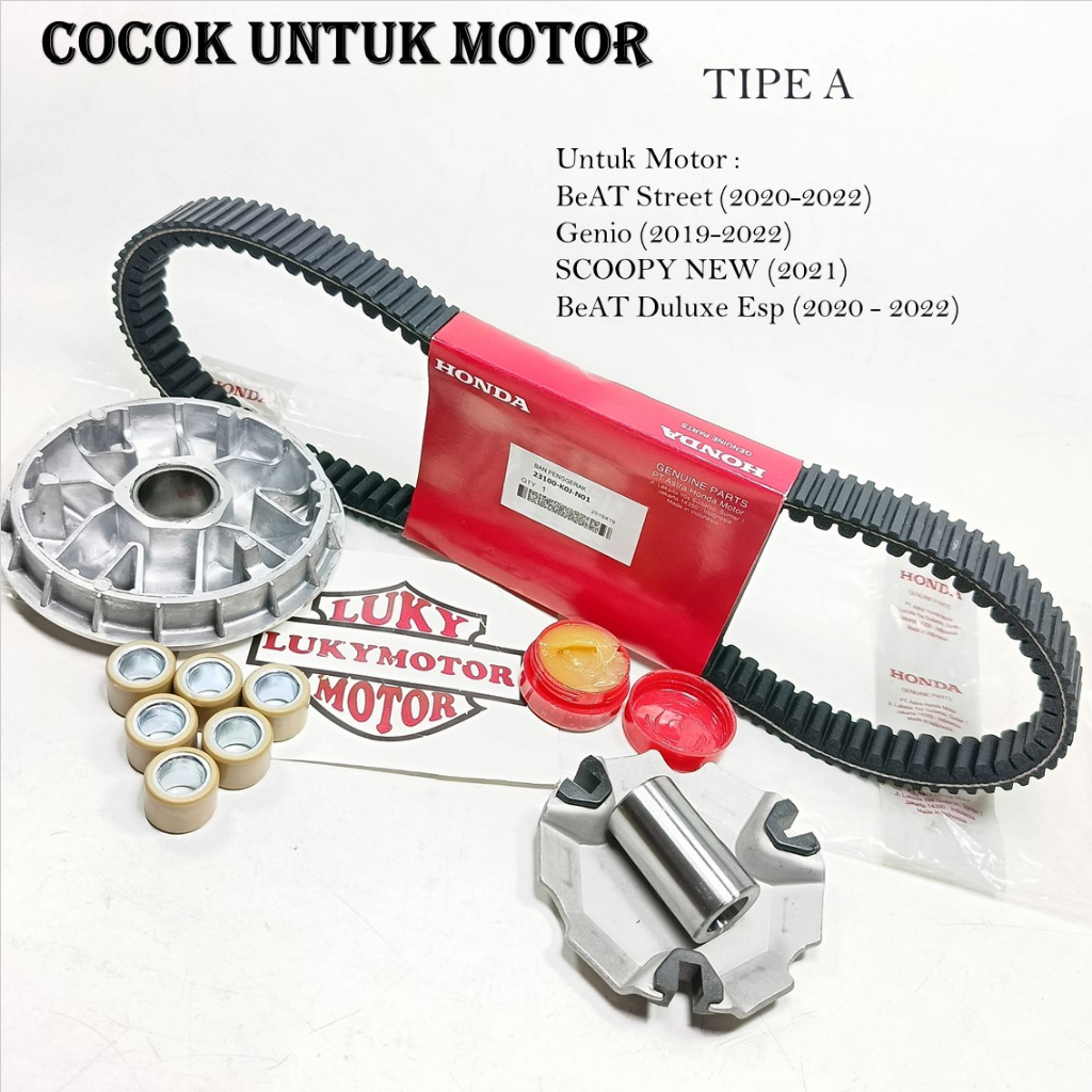 Jual VANBELT RUMAH ROLLER SET ROLLER GENIO BEAT STREET BEAT DELUXE SCOOPY NEW BEAT SPORTY 2020 ...