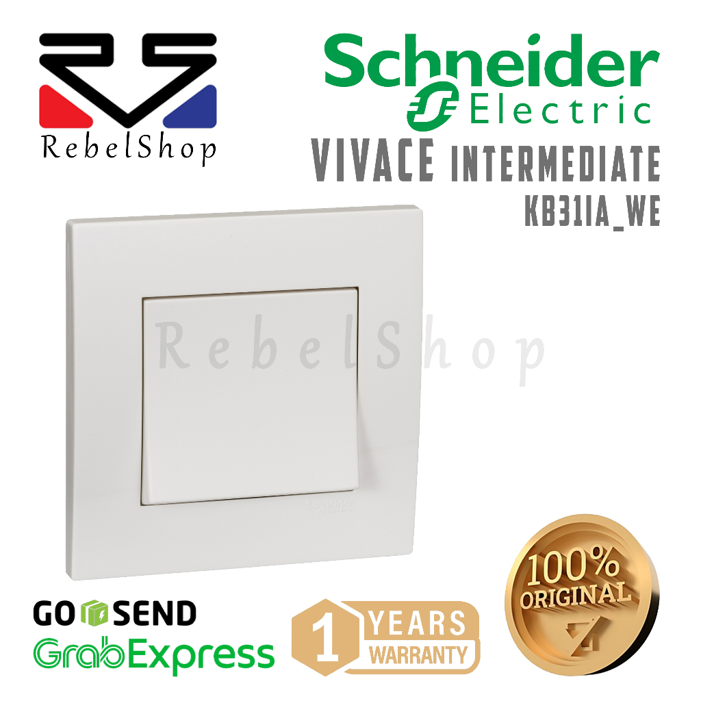 Jual Schneider Saklar Perantara Vivace 1 Gang Internediate - KB31IA_WE ...