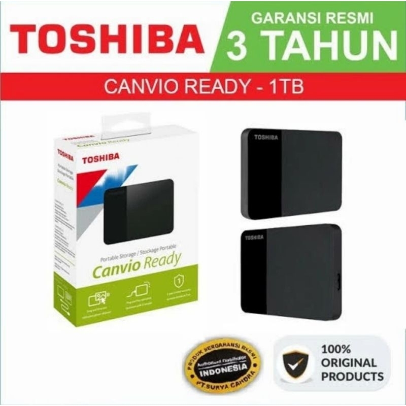 Jual Hardisk HDD External Toshiba Canvio Basic 1TB/2TB | Shopee Indonesia