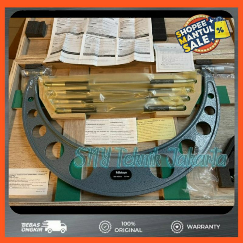 Jual MITUTOYO Japan Micrometer 300 - 400mm (104-142A) Original Japan ...