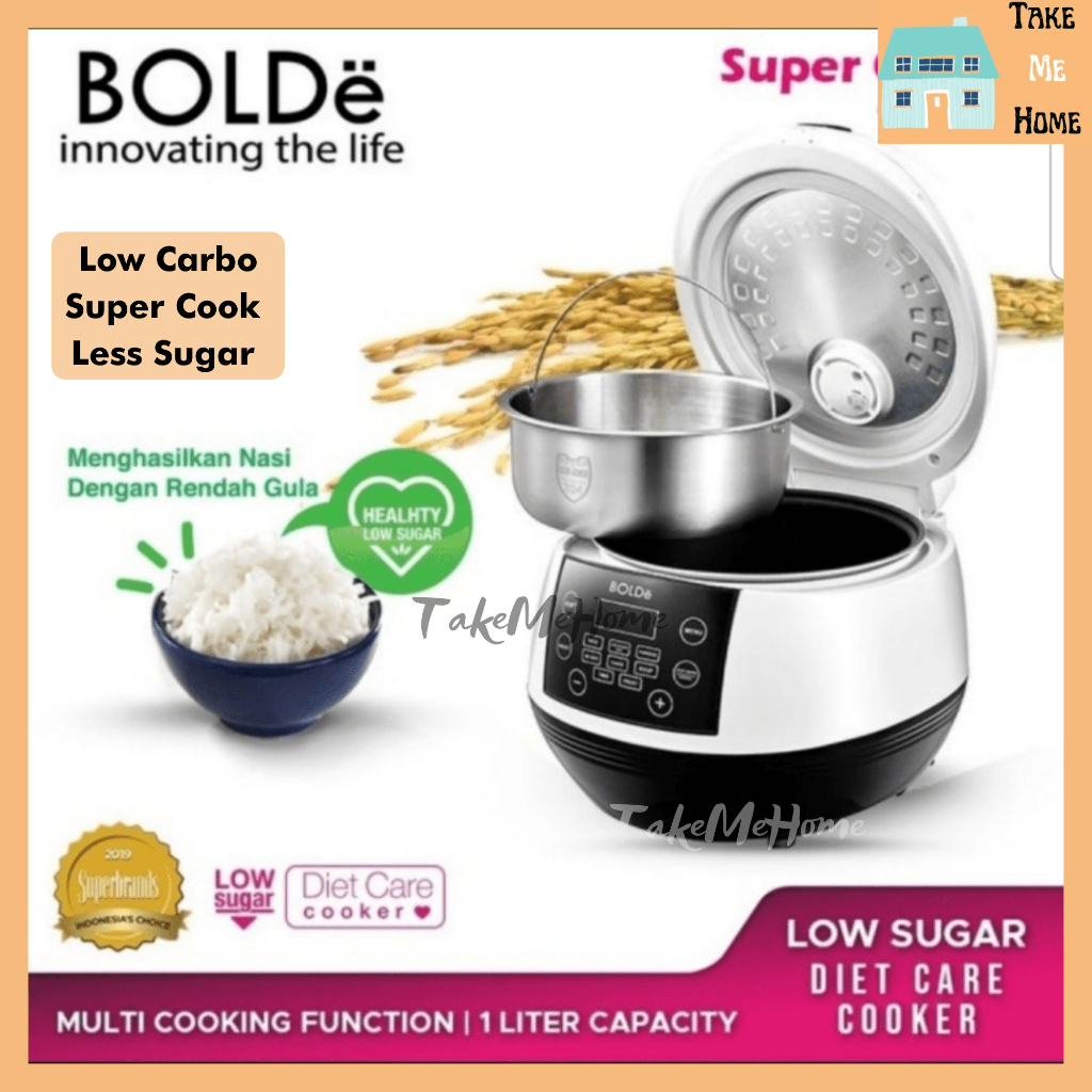 Jual Bolde Low Carbo Super Cook Less Sugar Magic Com Digital Bolde 1 ...