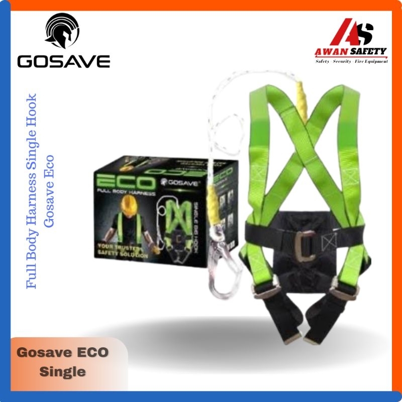 Jual Full Body Harness Safety Double Hook Absorber Gosave PRO/ Full body harnes ori Gosave ...