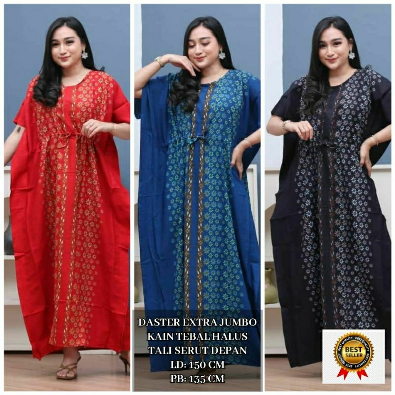 Jual Daster wanita daster jumbo kekinian model lowo bali ld 150 serut ...