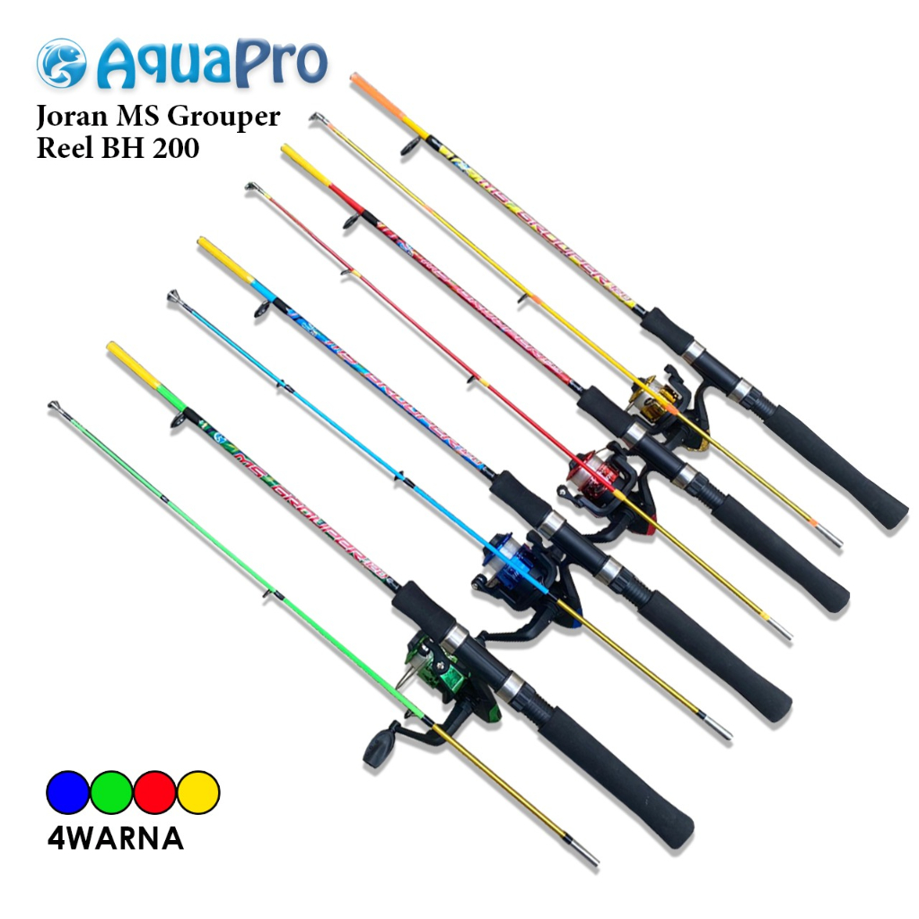 Jual Paket Set Joran Pancing Spinning JM 1.20m / 1.35m / 1.50m Reel ...