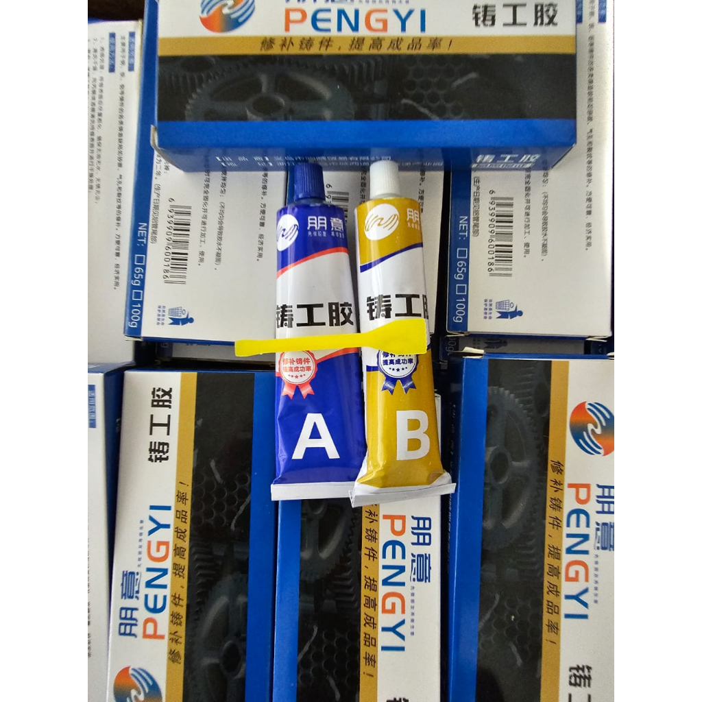 Jual lem AB Epoxy Kuat Metal Casting Glue Penambal Besi Radiator Anti ...