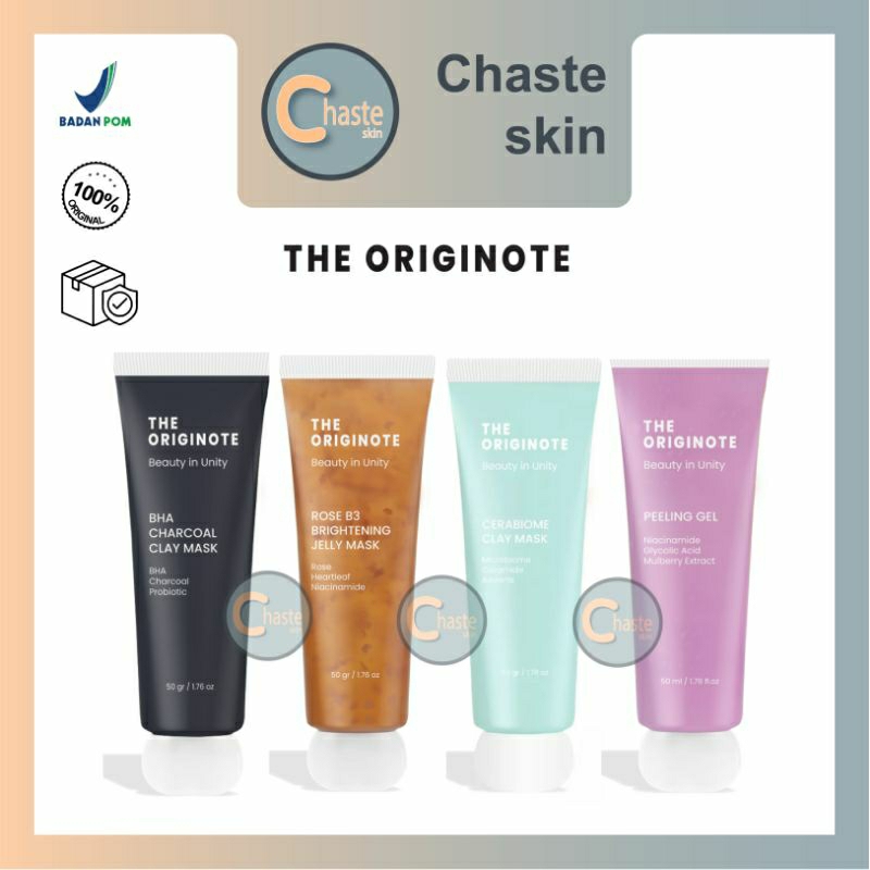 Jual THE ORIGINOTE BHA Charcoal Clay Mask/ Rose B3 Brightening Jelly ...