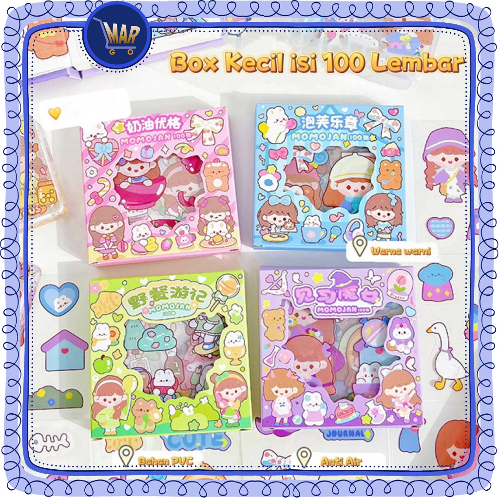 Jual MOMO Sticker Box Mini Kotak Kecil isi 100 Lembar | Shopee Indonesia
