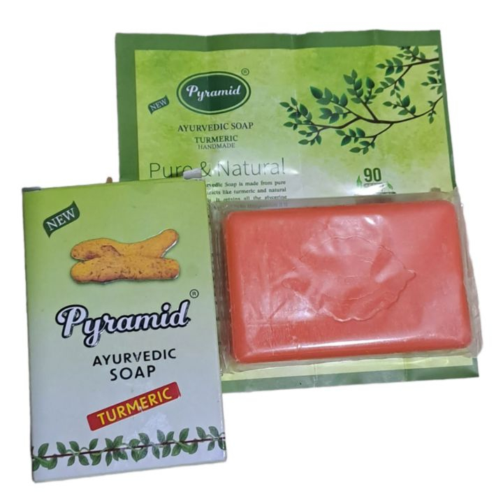 Jual Sabun Arab PYRAMID Ayurvedic Turmeric Soap ORIGINAL 100% | Shopee ...
