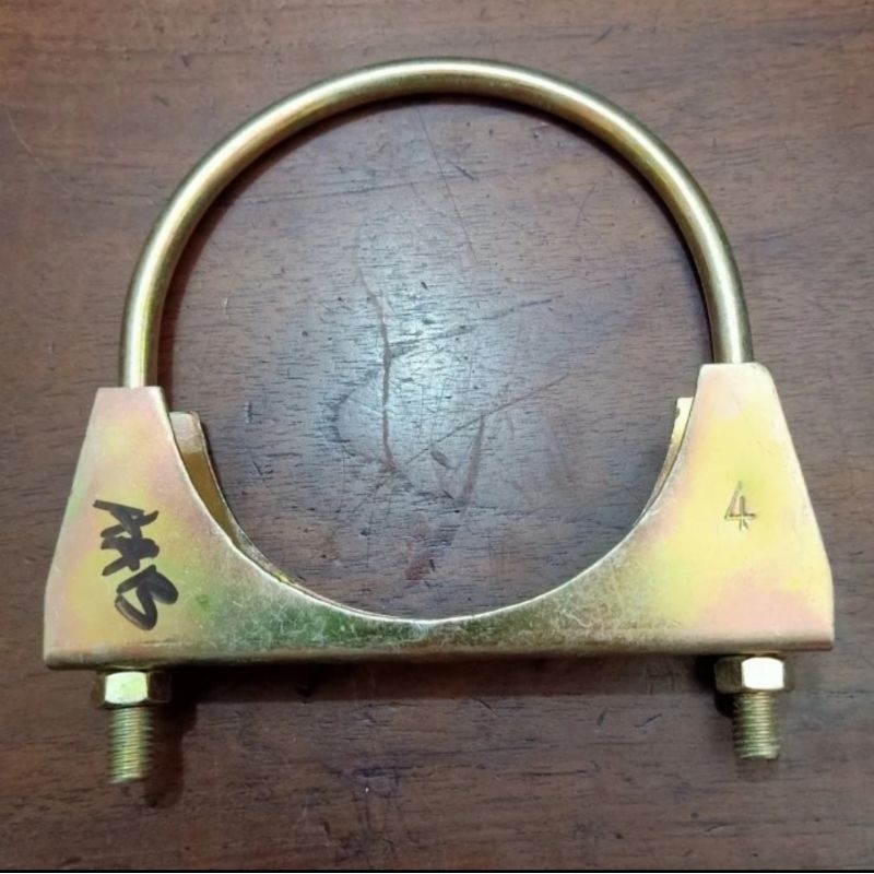 Jual Klem Pipa Besi Knalpot 4" Inch Clamp U Bolt | Shopee Indonesia