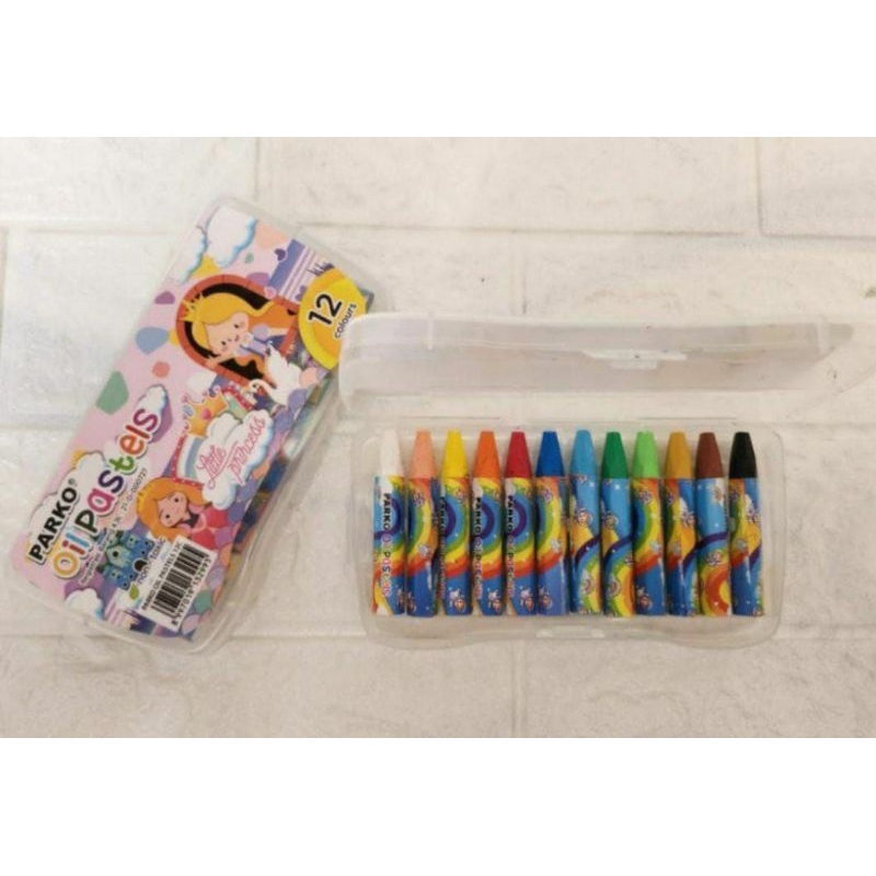 Jual Krayon Murah PARKO Oil Pastel Crayon 12 Color / Warna | Shopee ...