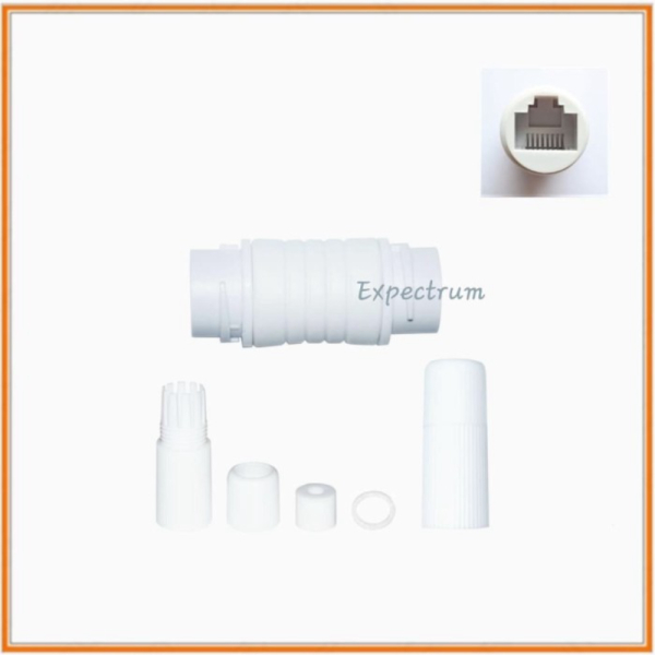 Jual Jual RJ45 Female Female Connector Waterproof for Cat5 Cat5e Cat6 ...