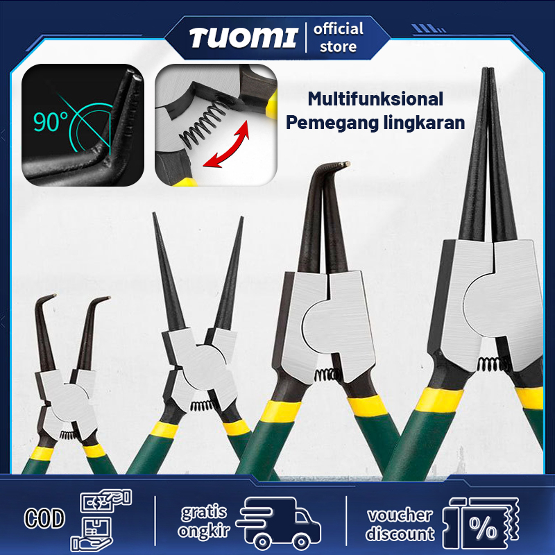 Jual Durouin-7 inci Circlip Internal 4 in 1 Set / Tang penjepit /Tang ...