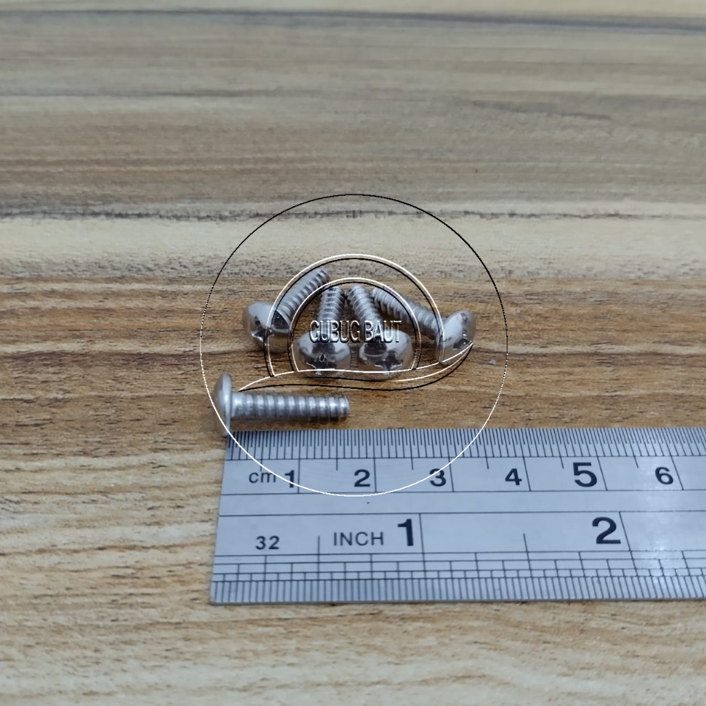 Jual BAUT CACING BODY 4 X 16 HONDA SKRUP SEKRUP 4X16 NIKEL CHROME BAUD ...