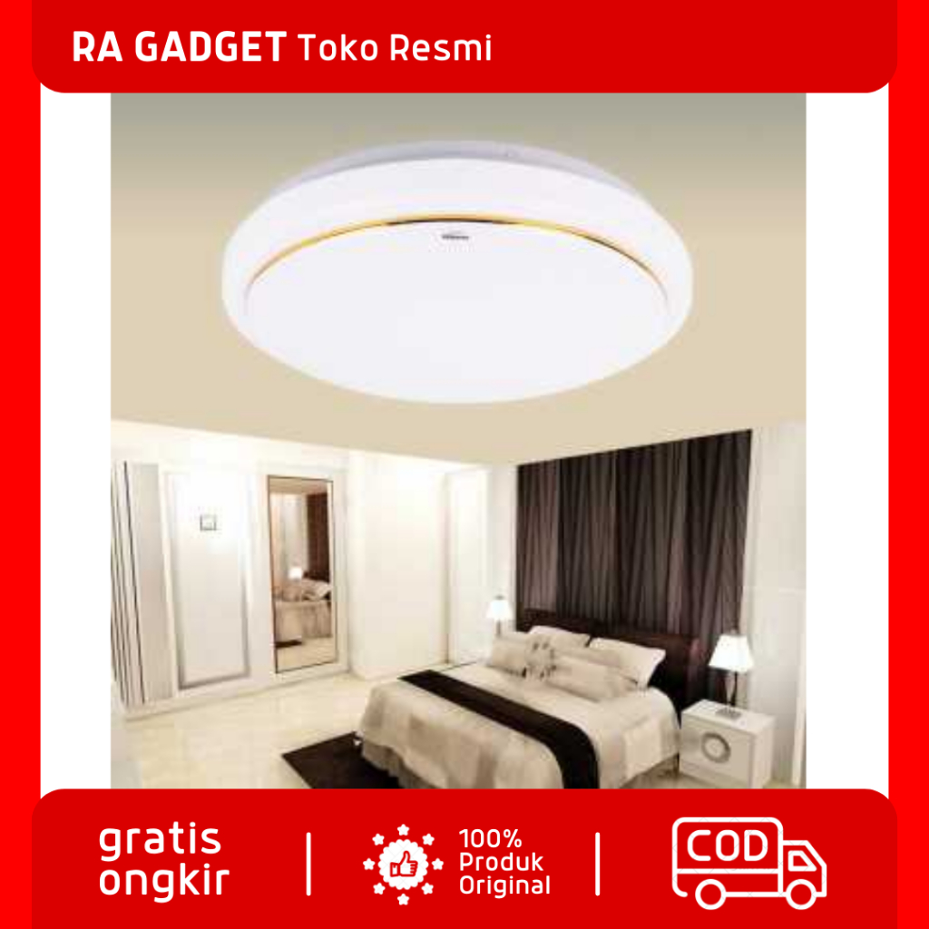 Jual Lampu Plafon LED Modern Ceiling Light Cool White 24W/25cm / Lampu ...