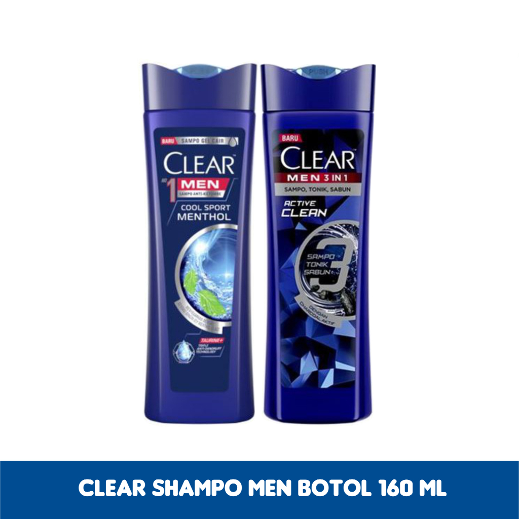 Jual Clear Shampo Men Botol 160 ml | Shopee Indonesia