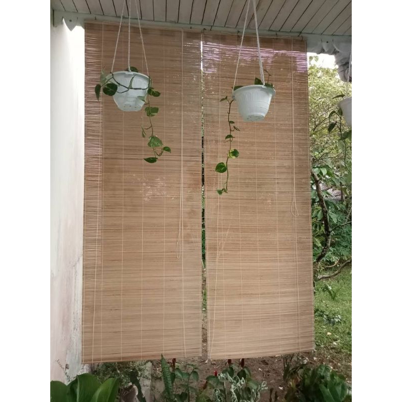 Jual krey tirai bambu 60cm x 250cm / kerai bambu gulung natural | Shopee Indonesia