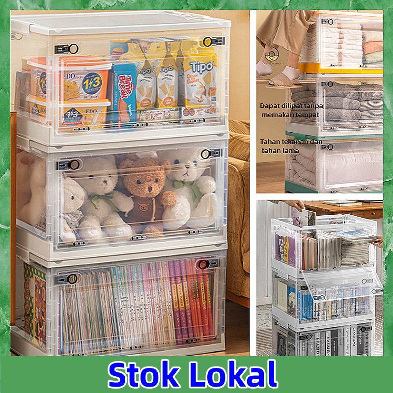 Jual Organizer Box pakaian besar storage box transparan box penyimpanan ...