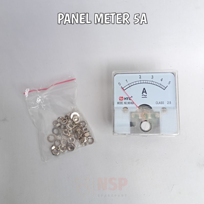 Jual Panel Meter Pengukur Ammeter Analog AC DC 5A Wattmeter Multitester ...