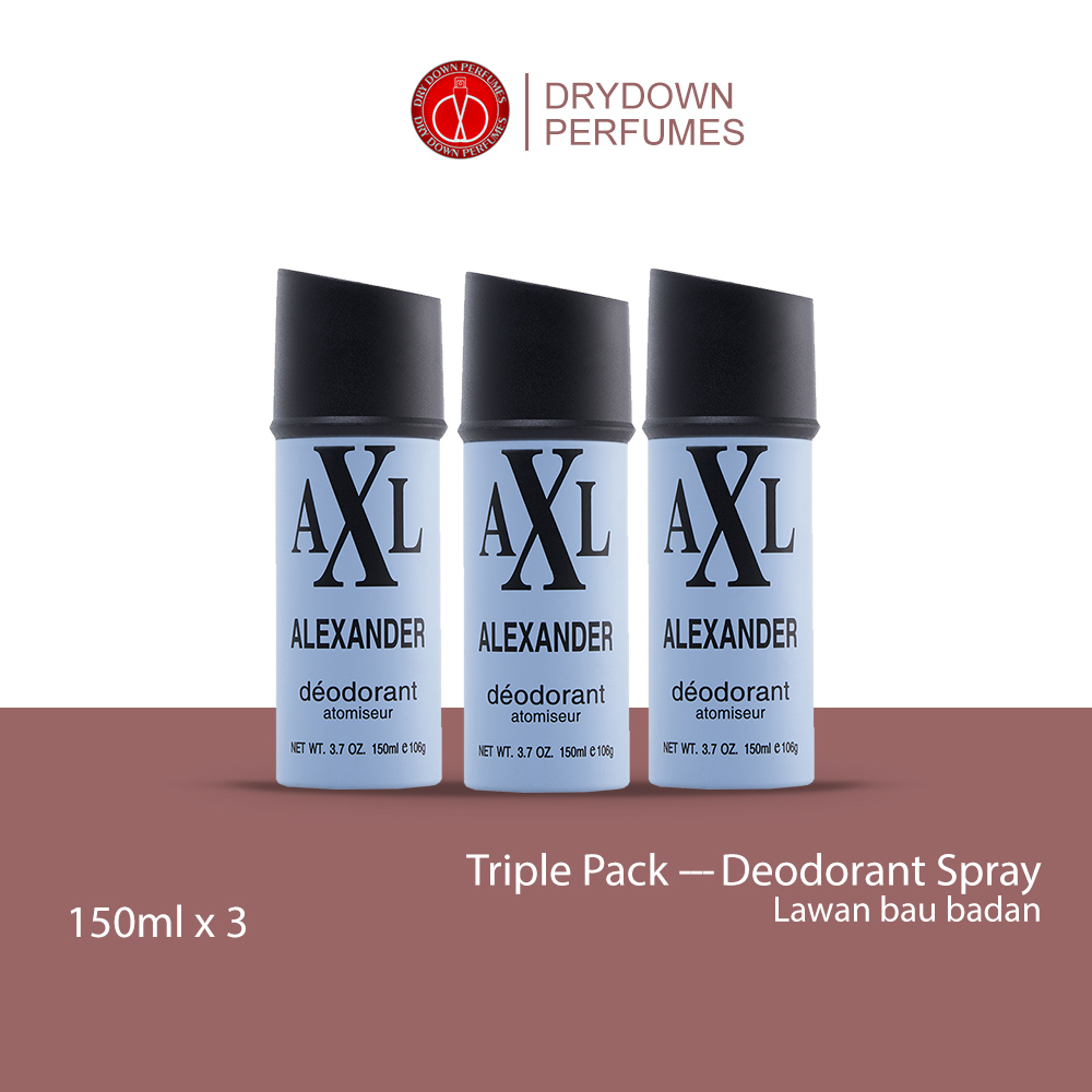Jual BUNDLING 3PCS AXL ALEXANDER DEODORANT SPRAY 150ML BLUE | Shopee ...