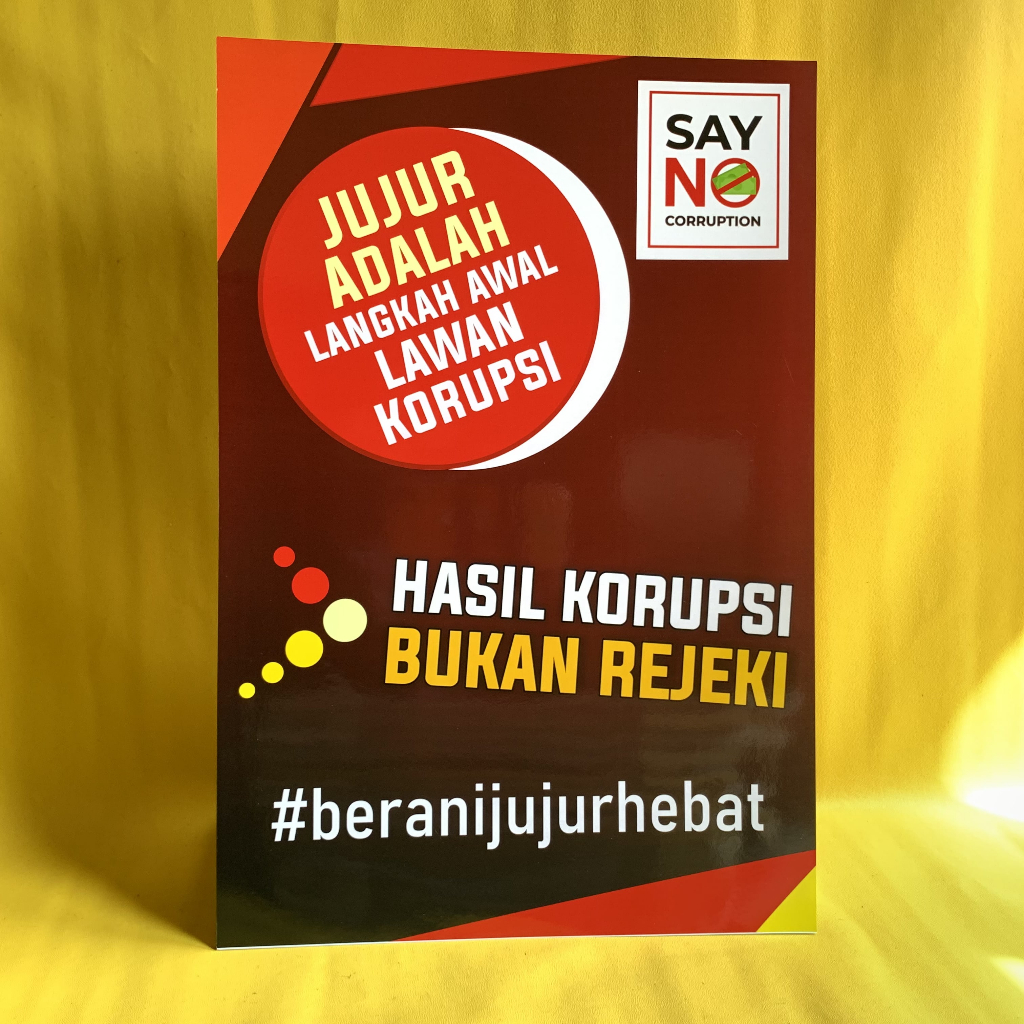 Jual Paket Poster STOP Gratifikasi | Poster Say No Korupsi | Poster ...