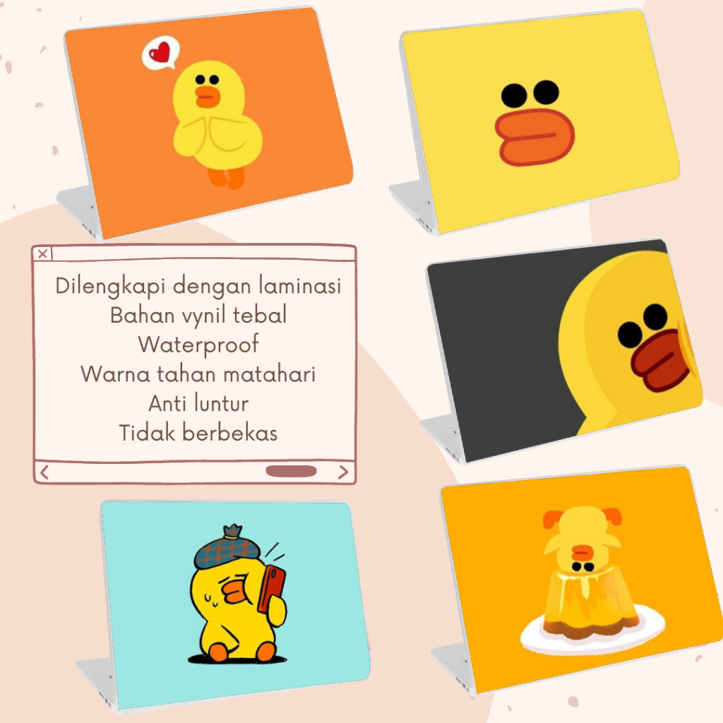 Jual Garskin Sticker Laptop Sally Line Bebek Lucu Cover Protector ...
