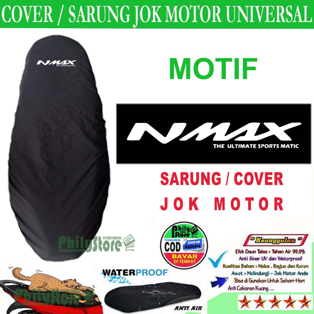 Jual Cover jok/sarung jok YAMAHA AEROX 150 125 155 160 NMAX LEXI FREEGO ...